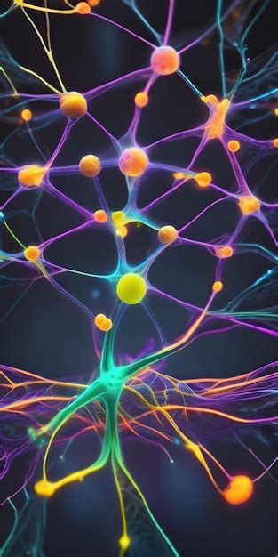Premium Ai Image Glowing Neuronal Network