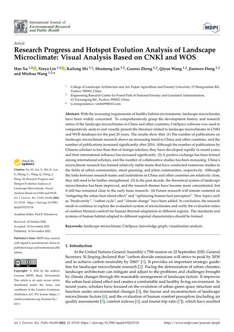 Pdf Research Progress And Hotspot Evolution Analysis Of Landscape