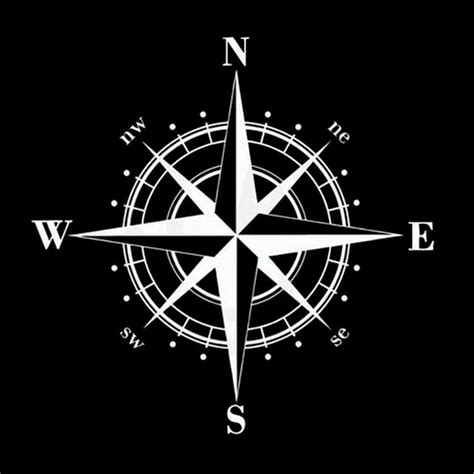 Compass Black And White