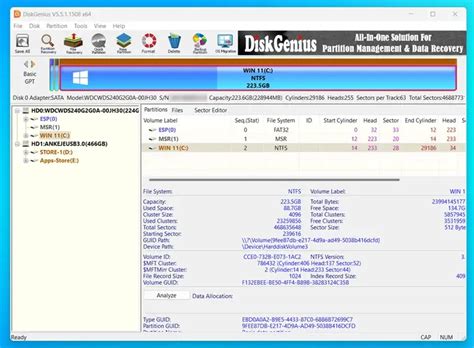 Diskgenius Τροποποιήστε και επαναφέρετε χαμένα σας Partitions
