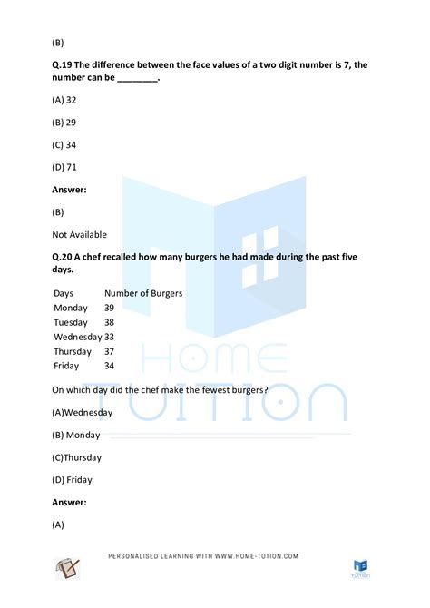 cbse class 3 maths numbers number sense and numeration worksheet