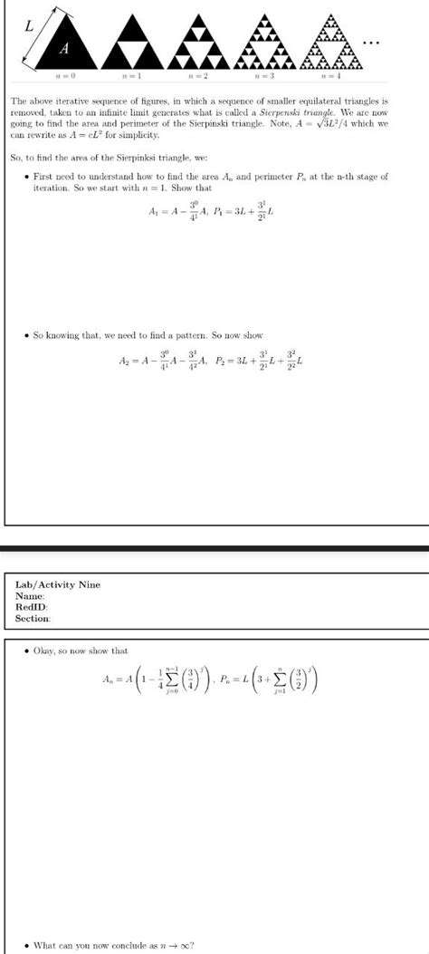 Solved L I0 3 The Above Iterative Sequence Of Figures In