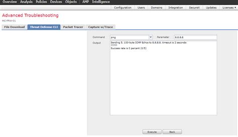 Solved Execute Ping Command In Cisco Firepower 7120 V6409 Build 62