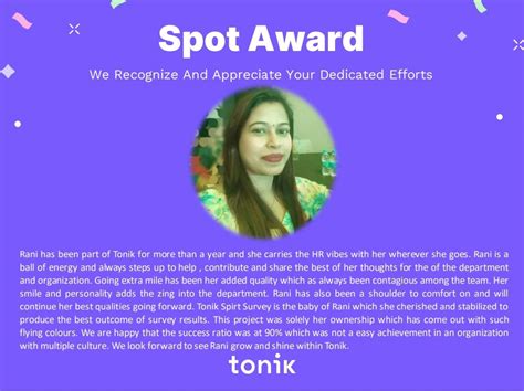 rani durairaj on linkedin spotaward tonikteam innovationhub