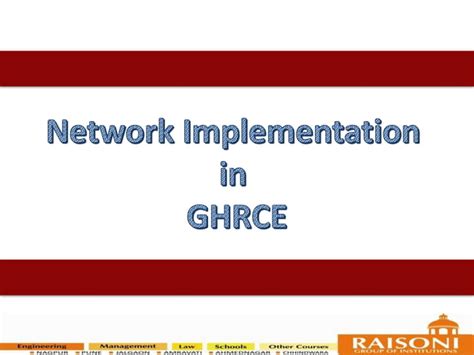 Network Implementation In College Pptx Computer Networking Computing