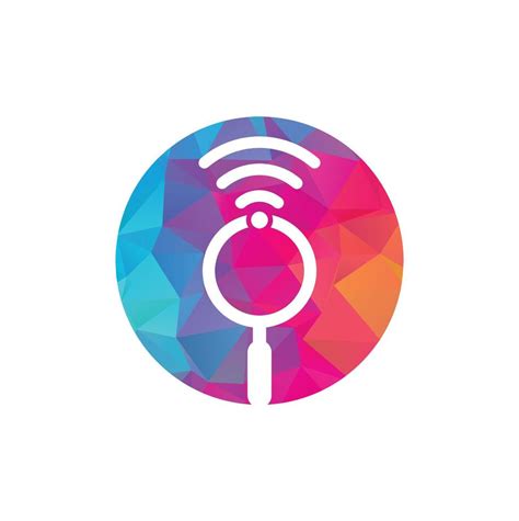 Search Wifi Signal Logo Vector Wifi Finder Vector Logo Template Icon Vector Art At
