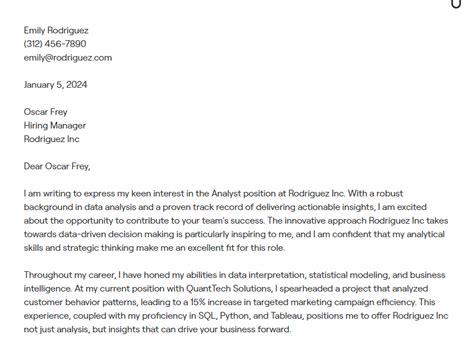 2 Analyst Cover Letter Examples With In Depth Guidance