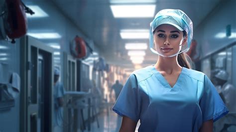 Premium Photo Generative Ai 3d Portrait Of Female Nurse Working In