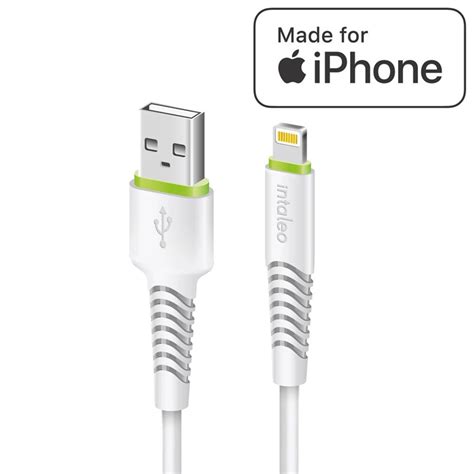 Купити Кабель для Айфона Intaleo Lightning, 2 метри, білий, шнур ...