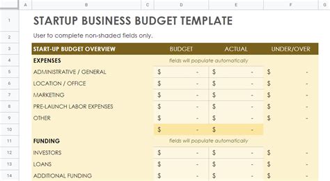 12 Best Free Google Sheets Startup Budget Templates For 2025 Spreadsheet Daddy