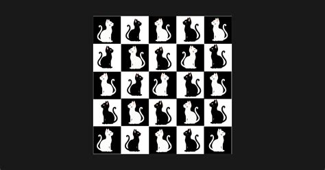 Black And White Cats Pattern Black And White Cats Pattern T Shirt