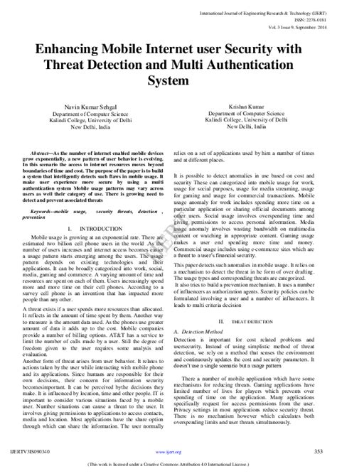 pdf ijert enhancing mobile internet user security with threat