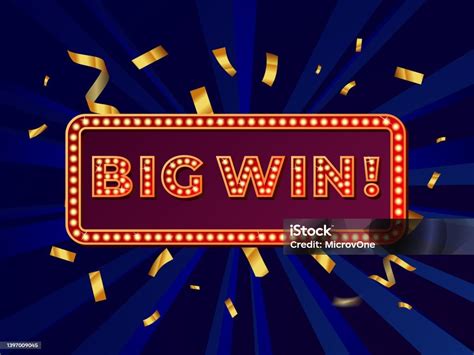 전구 프레임과 텍스트 큰 승리와 승자 복고풍 배너 수상 축하 상금 및 승리 광고 빈티지 장식 대회 또는 복권 당첨 벡터 배경 개념에 대한 스톡 벡터 아트 및 기타 이미지