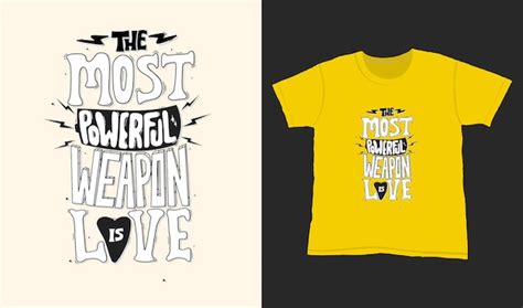 Premium Vector The Most Powerful Weapon Is Love Quote Typography
