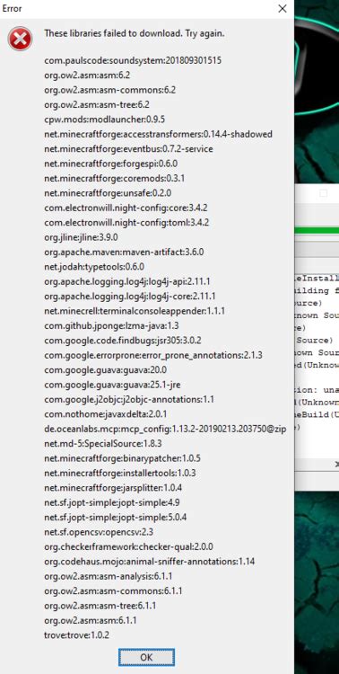 Error When Installing Forge Installer Issue MinecraftForge