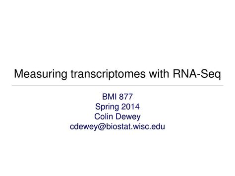 PPT Measuring Transcriptomes With RNA Seq PowerPoint Presentation Free Download ID 1996364