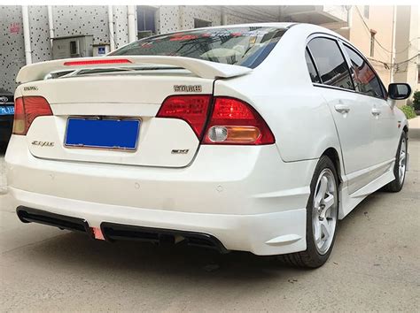 Js Style Car Body Kit For Honda Civic 2005 2008 Front Lip Side Skirt