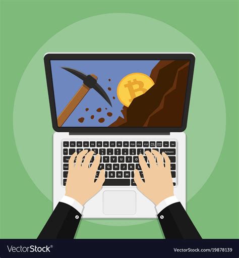 Bitcoin Concept Mining Royalty Free Vector Image
