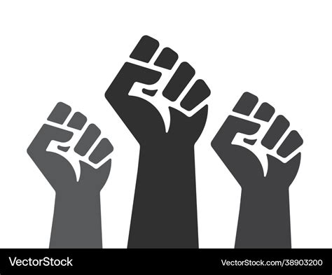 Revolution Protest Raised Fist Symbol Royalty Free Vector