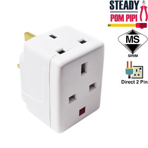 3 Way Sirim Adaptor Multi Way Adaptor 3 Pin Adaptor Plug Shopee Malaysia