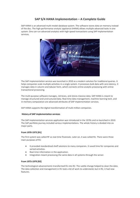 Sap Hana Implementation A Complete Guidepdf Databases Computer