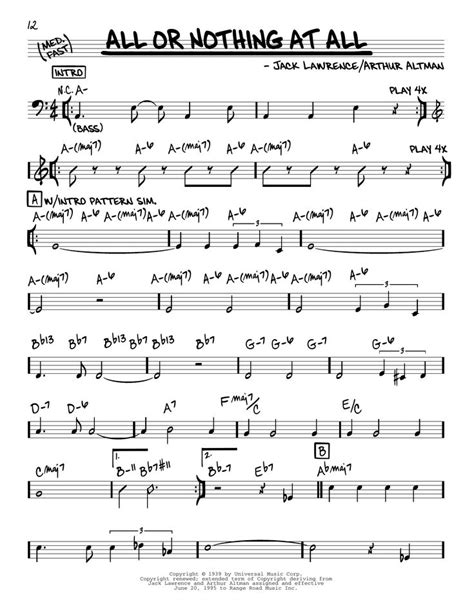 John Coltrane All Or Nothing At All Sheet Music Notes Chords Sheet