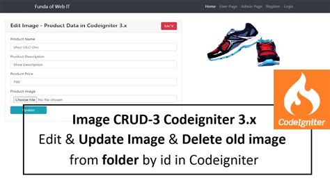 Image Crud 3 Codeigniter 3x Edit And Update Image And Delete Old Image From Folder By Id In Ci