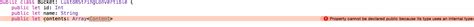 swift property cannot be declared public because its type uses an
