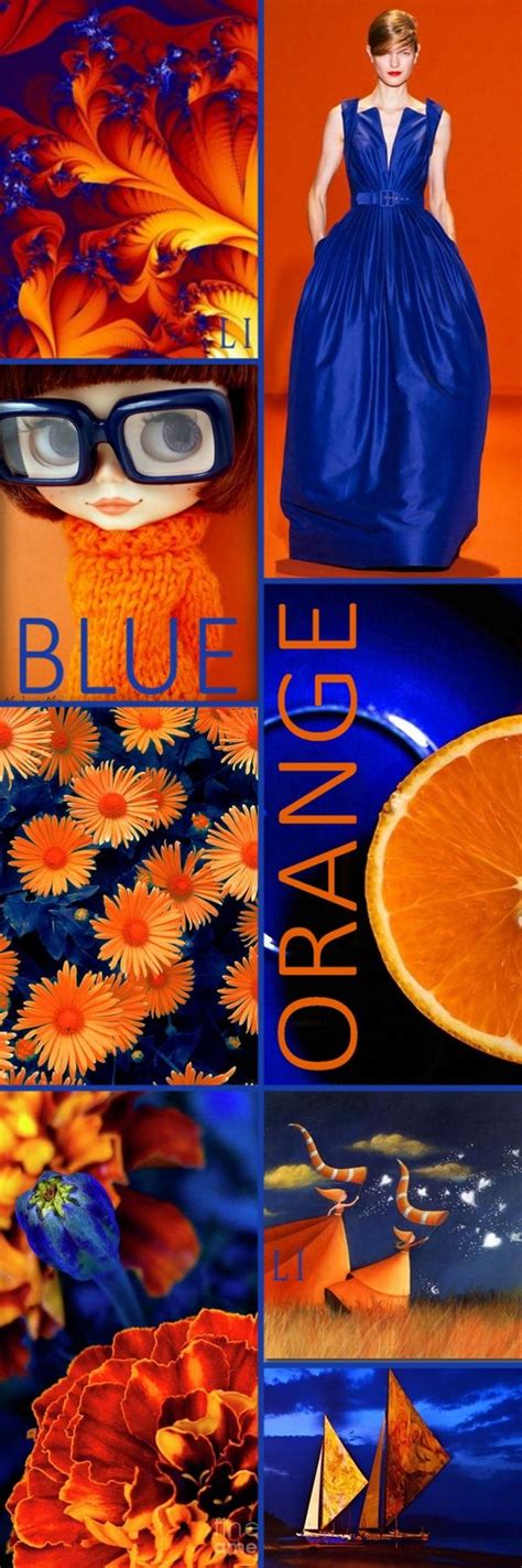 Navy Orange ღ Lus Inspiration Color Inspiration Color Collage