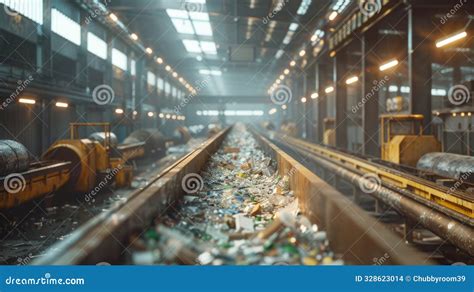 Efficient Sorting Process In A Recycle Factory With Conveyor Belts And