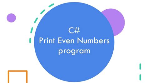 How To Write A Program To Print Even Numbers In C Evennumbers