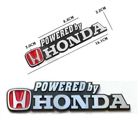 Купить Наклейка Powered by Honda металл во Владивостоке по цене: 1 198 ...