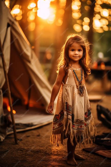 Premium Photo Ai Generated Illustration Of A Young Native American