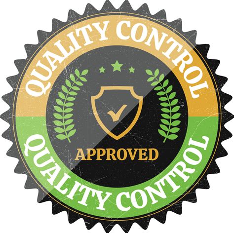 Quality Control Approved Stamp Badge Icon Seal Emblem Quality