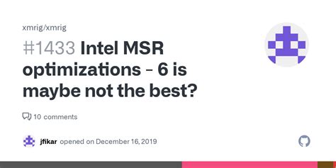 intel msr optimizations 6 is maybe not the best · issue 1433