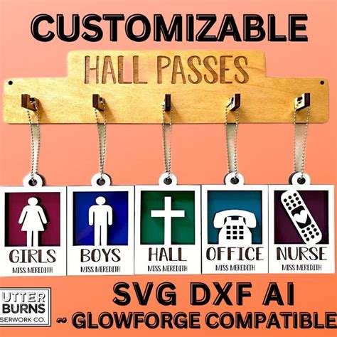 Teacher Hall Pass Svg Etsy