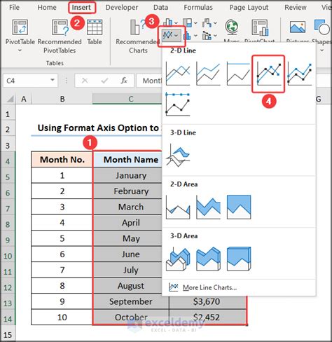 how to set intervals on excel charts 2 suitable examples