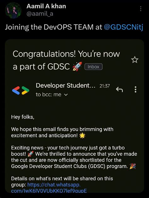 aamil khan on linkedin newbeginnings devopsteam gdsc 11 comments