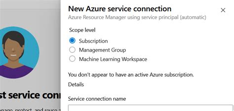 facing active azure subscription issue while creating a service