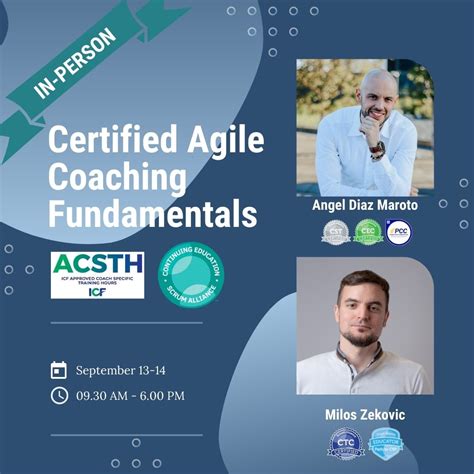 Certified Agile Coaching Fundamentals In Belgrade Diaz Maroto Agile Coaching