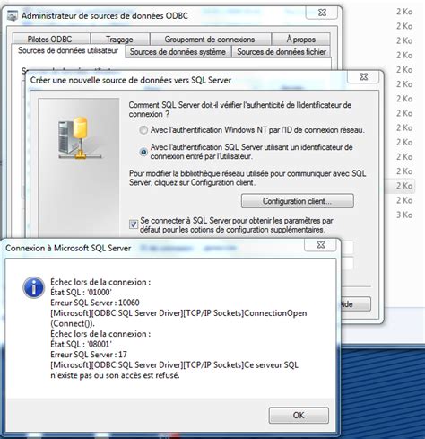 Problème De Connexion Odbc à Distance Avec Sql Ser Problème De Connexion Odbc à Distance Avec