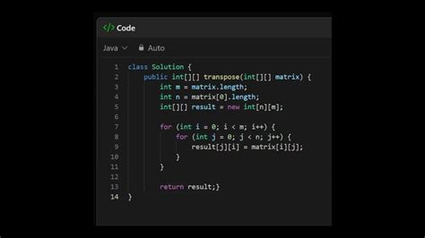 867 Transpose Matrix Youtube