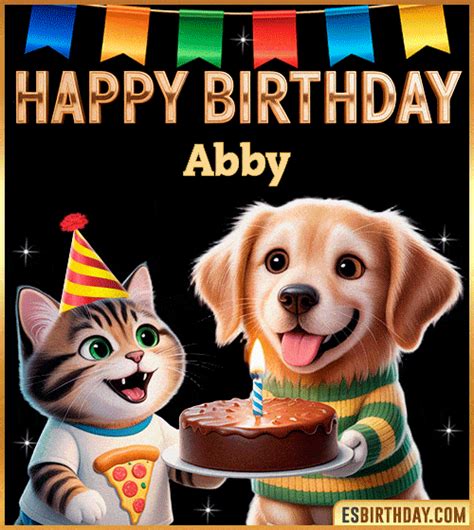 Happy Birthday Abby  🎂 Animated Images Wishes And Music 【27 S】