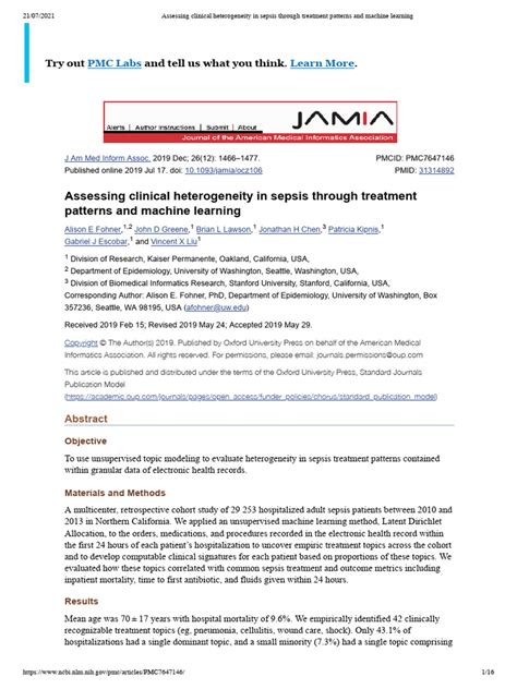 01 2021assessing Clinical Heterogeneity In Sepsis Through Treatment