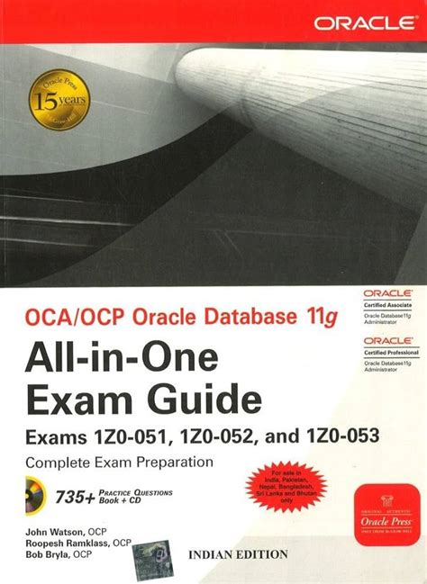 Oca Ocp Oracle Database 11g Allinone Exam Guide With Cd Oracle Dba