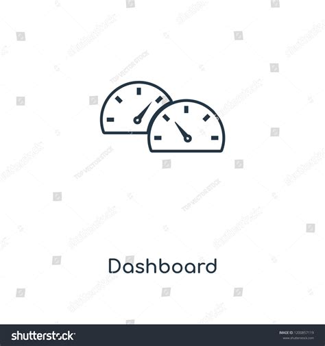 Dashboard Concept Line Icon Linear Dashboard Stock Vector Royalty Free 1200857119