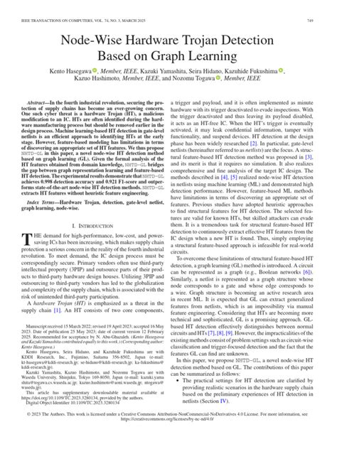 Node Wise Hardware Trojan Detection Based On Graph Learning Pdf Vertex Graph Theory