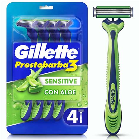 Gillette Prestobarba3 Sensitive Rastrillo Para Afeitar Desechable 4