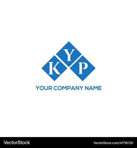 Kyp Letter Logo Design On White Background Royalty Free Vector