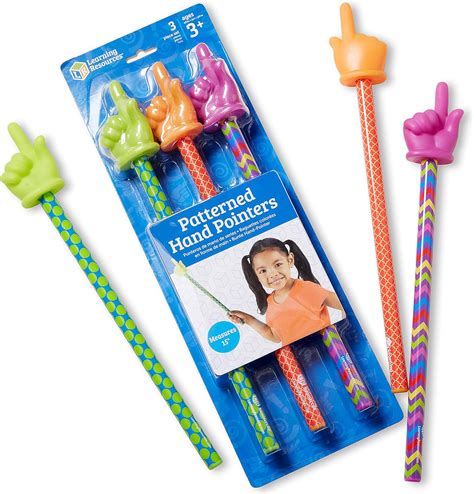 Learning Resources Patterned Hand Pointers 3 Pieces Ages